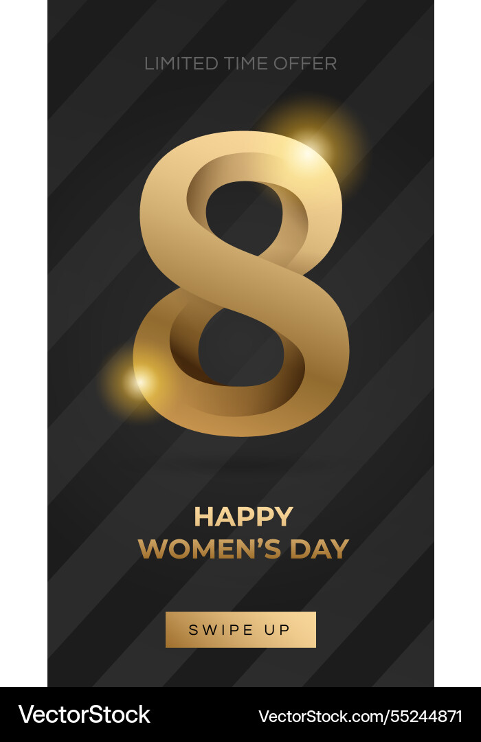 International womens day 8 march logo concept Vector Image