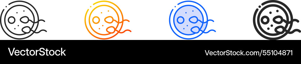 Reproduction iconthin linear gradient blue stroke Vector Image