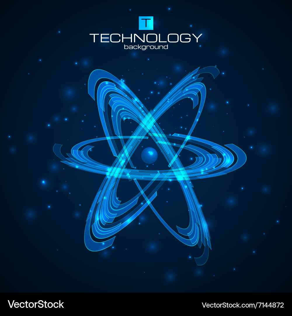 Abstract atom model Royalty Free Vector Image - VectorStock