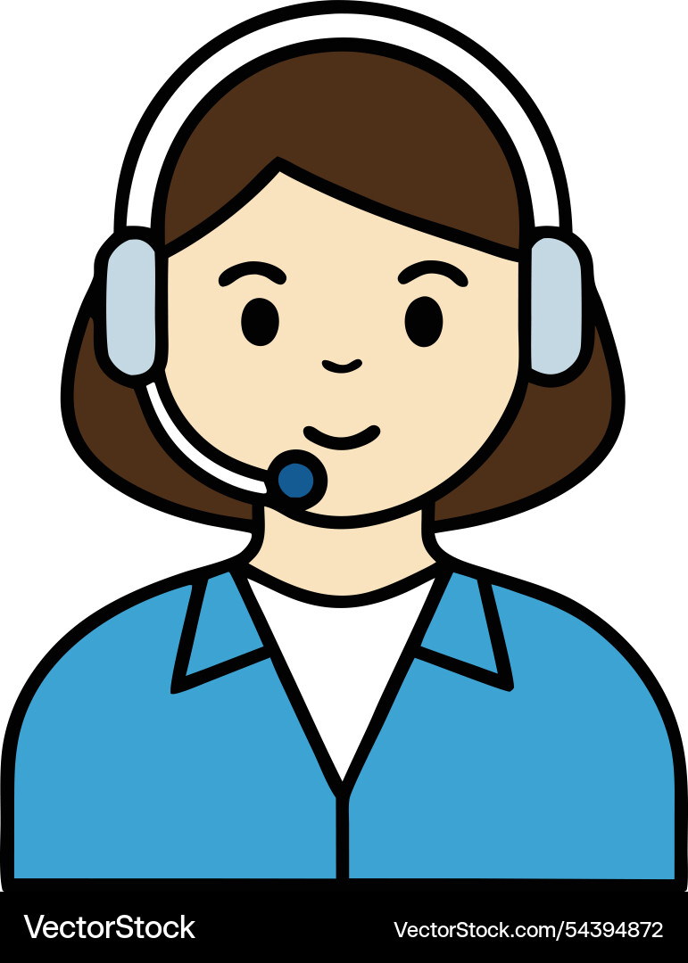 Calling female head Royalty Free Vector Image - VectorStock