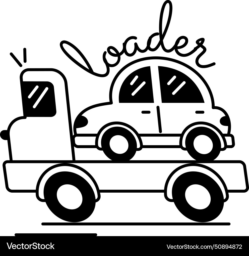 Car loader Royalty Free Vector Image - VectorStock