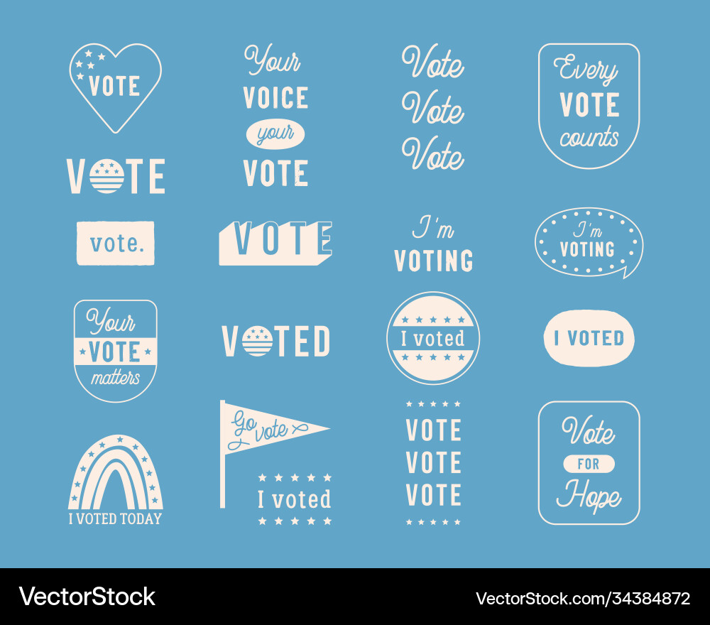 Election day and voting theme overlay Royalty Free Vector