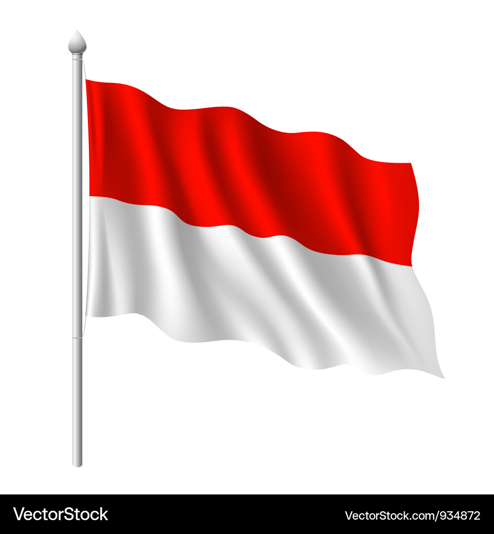 Flag of indonesia Royalty Free Vector Image - VectorStock