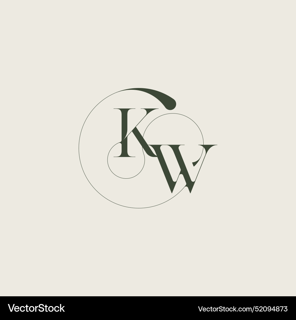 Kw Monogram Vector Images (over 1,400)