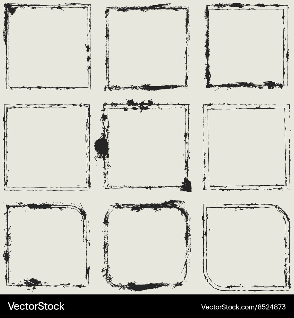Grunge frame set Royalty Free Vector Image - VectorStock