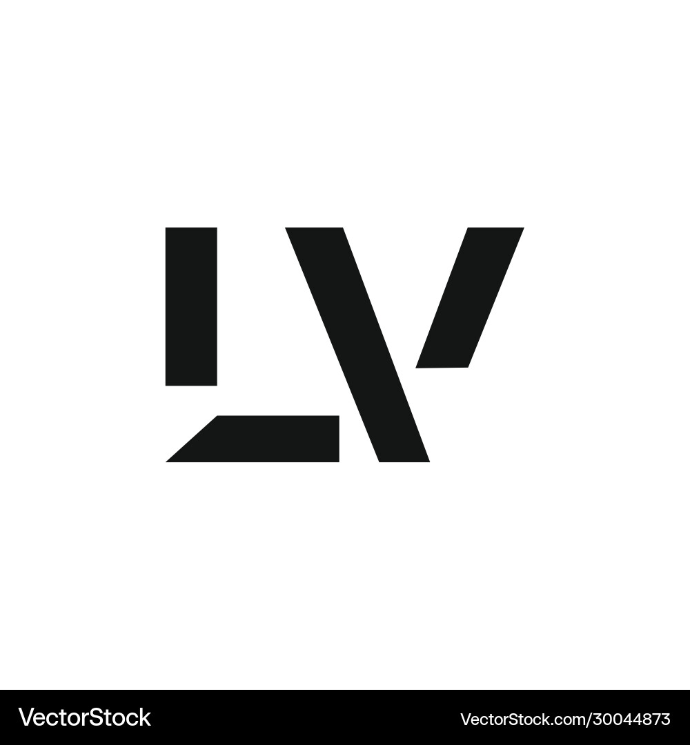Initial lv letter business logo design template Vector Image