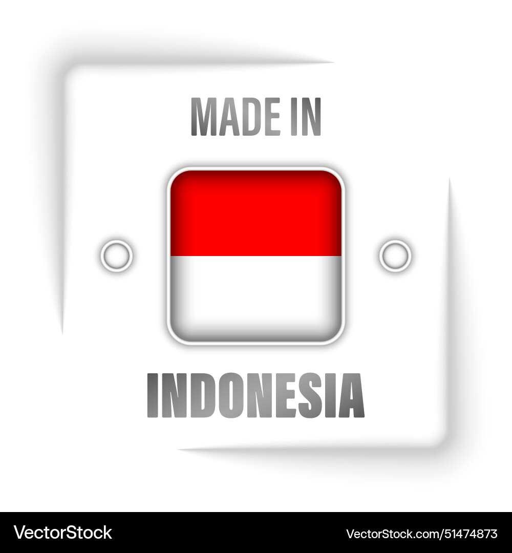 Made in indonesia graphic and label Royalty Free Vector