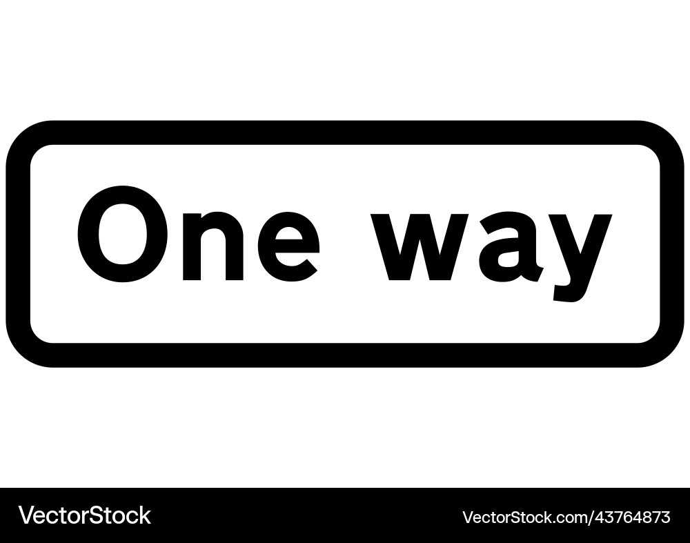 One way Royalty Free Vector Image - VectorStock