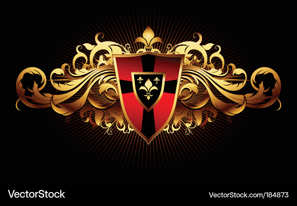 Ornamental shield Royalty Free Vector Image - VectorStock