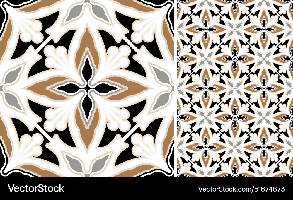 Seamless batik pattern Royalty Free Vector Image