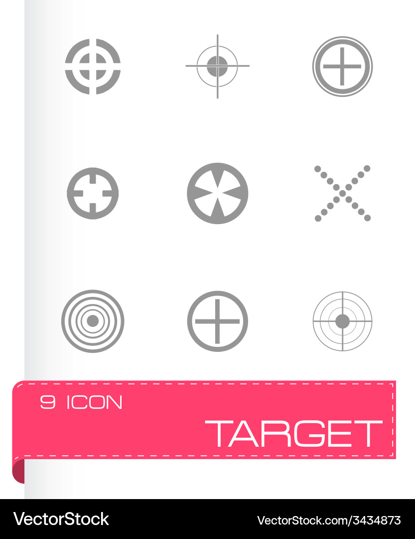 Target icons set Royalty Free Vector Image - VectorStock
