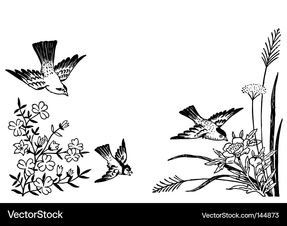 Vintage Botanical Border Royalty Free Vector Image