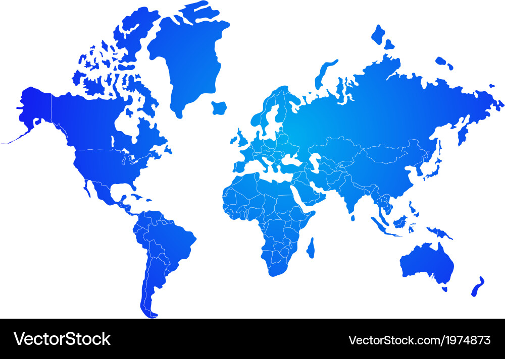 World map Royalty Free Vector Image - VectorStock