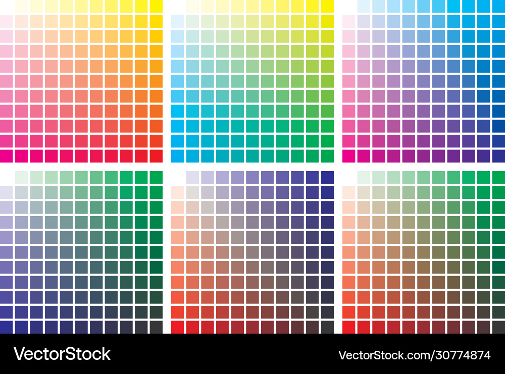 Color Palette - A4 Format Royalty Free Vector Image