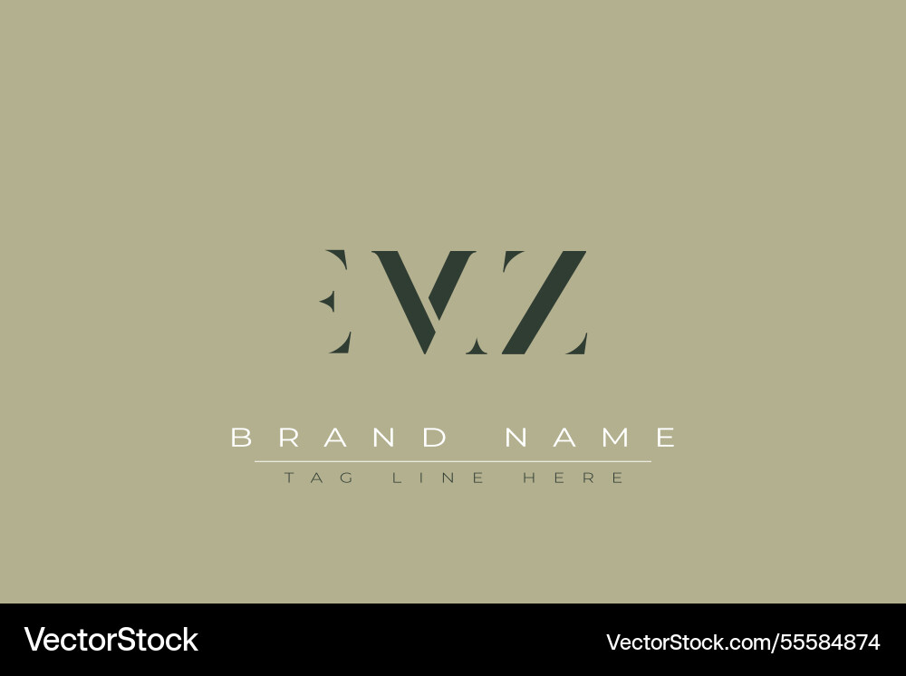 Emz abstract letter logo design Royalty Free Vector Image