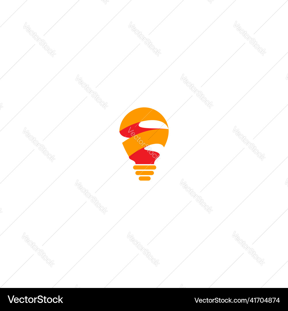 Light bulb abstract logo Royalty Free Vector Image