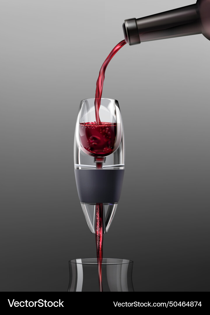 Pouring red wine Royalty Free Vector Image - VectorStock