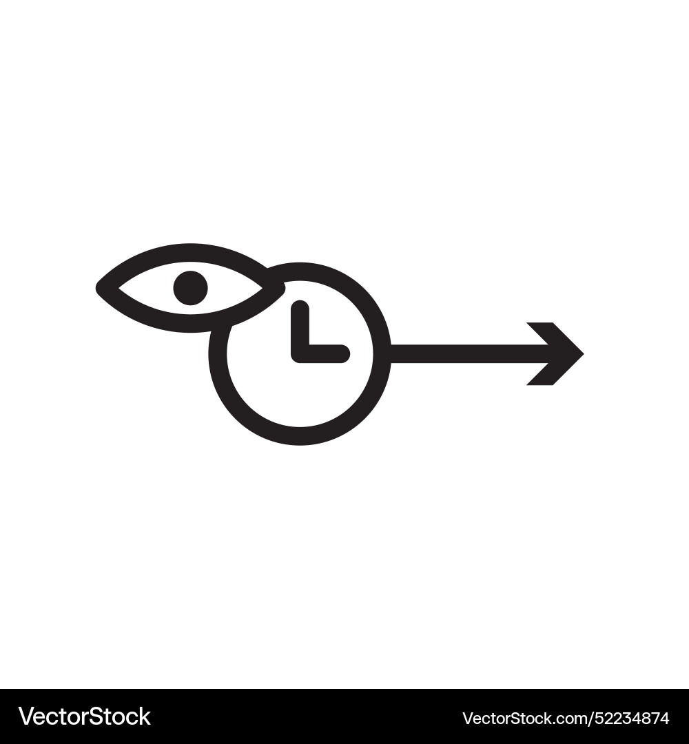 Predict forecast icon black line art logo Vector Image