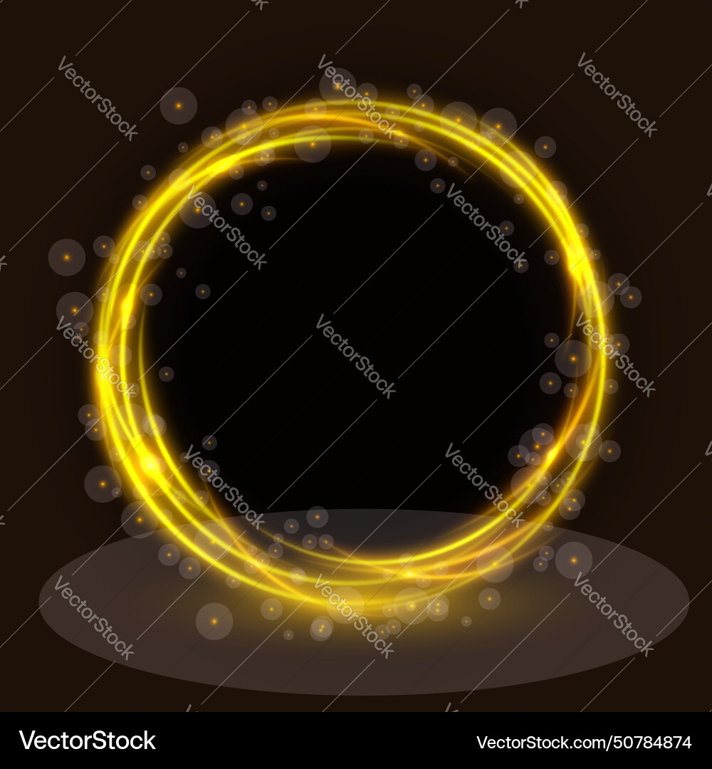 Round gold shiny Royalty Free Vector Image - VectorStock