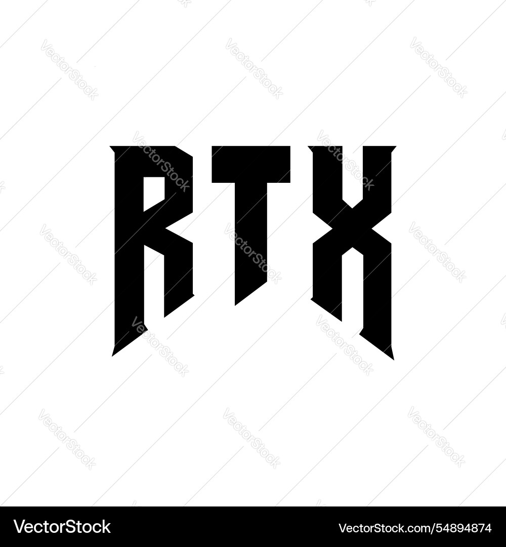 Rtx letter logo design for technology company Vector Image
