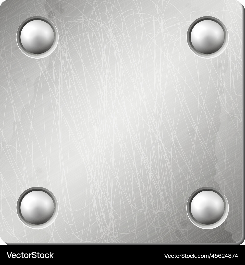 Silver metal plate composition Royalty Free Vector Image
