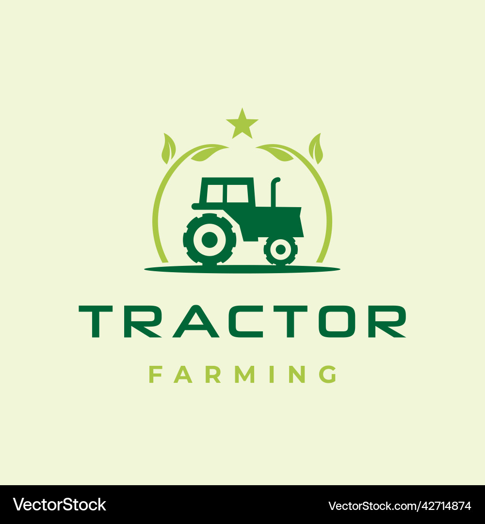 Tractor farm agriculture logo design Royalty Free Vector