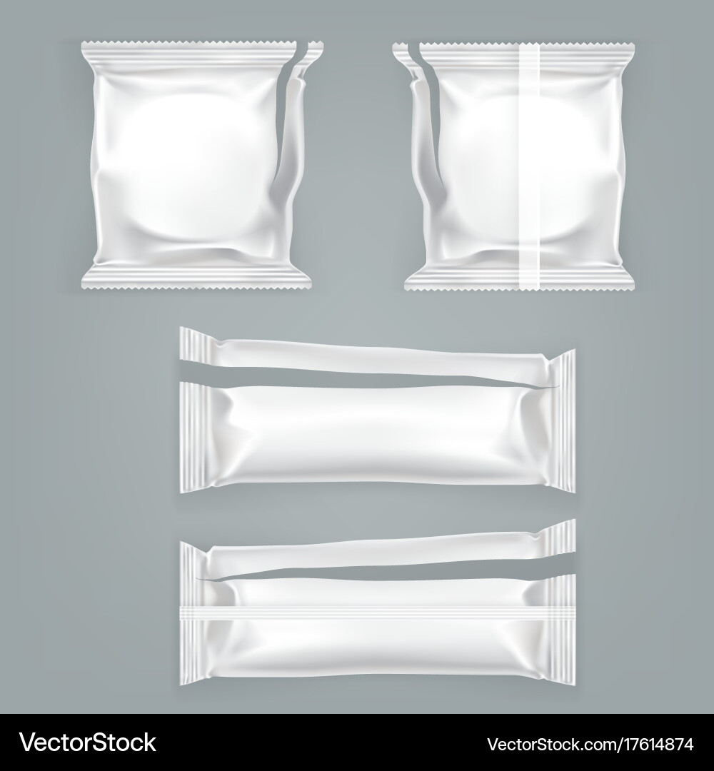 Unfolded food plastic package template Royalty Free Vector