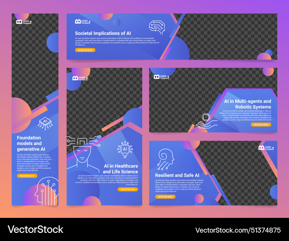 Artificial Intelligence Technology Conference Vector Image