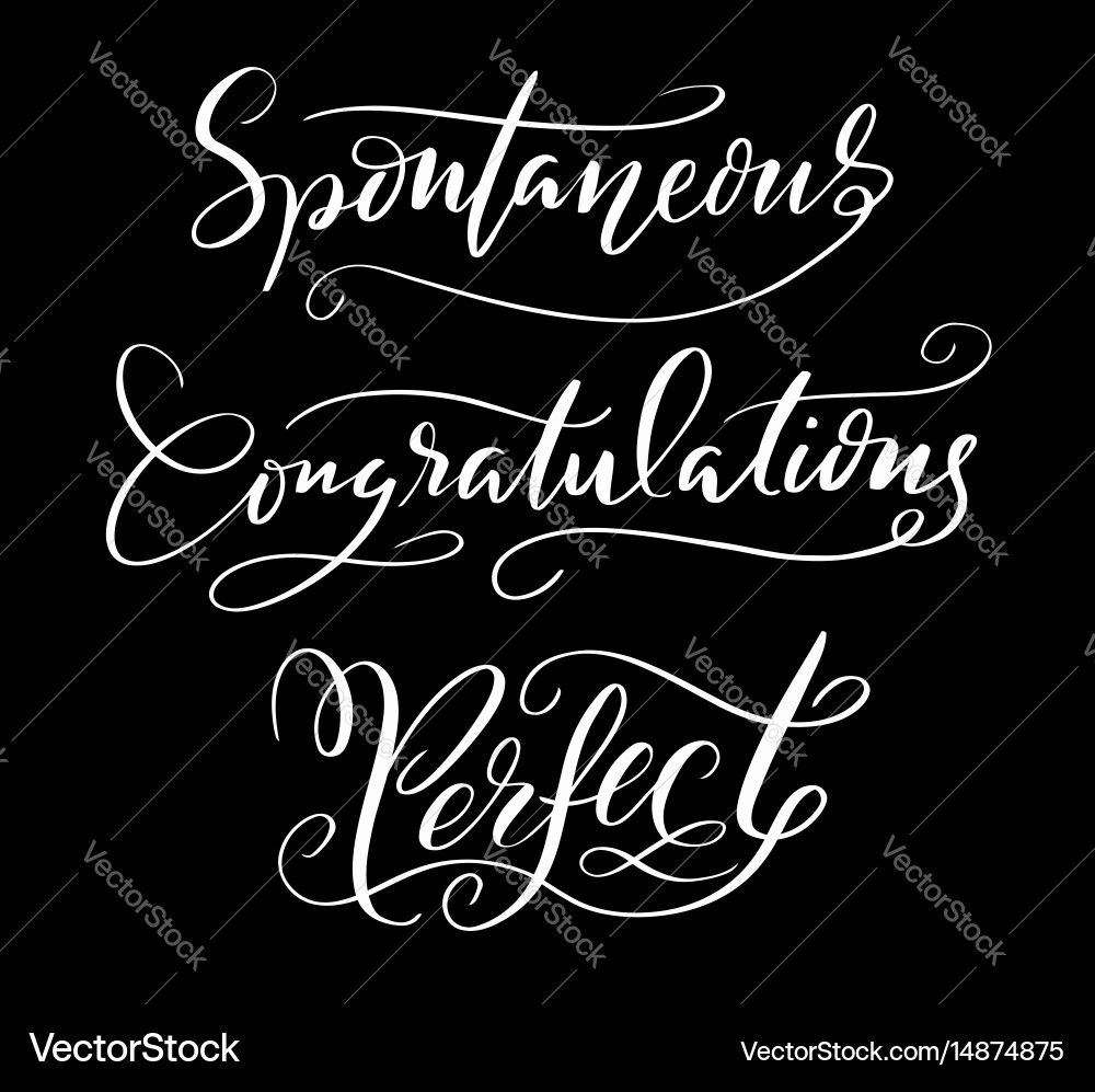 Congratulations and perfect typography Royalty Free Vector