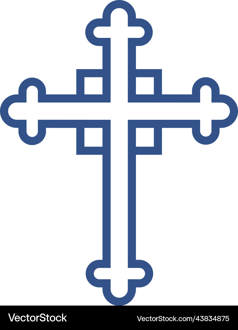 Decorative christian cross symbol holy trinity Vector Image
