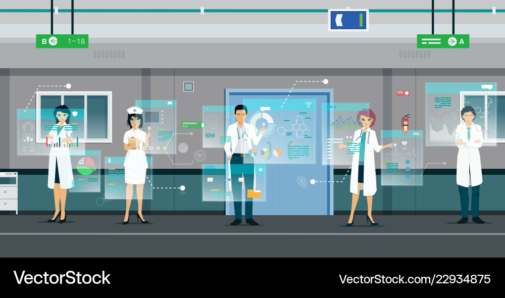 Digital doctor Royalty Free Vector Image - VectorStock