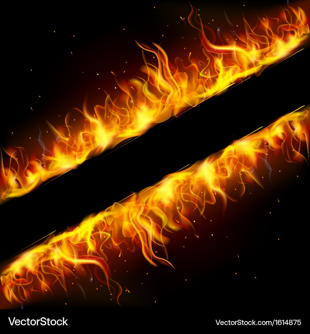 Fire frame Royalty Free Vector Image - VectorStock
