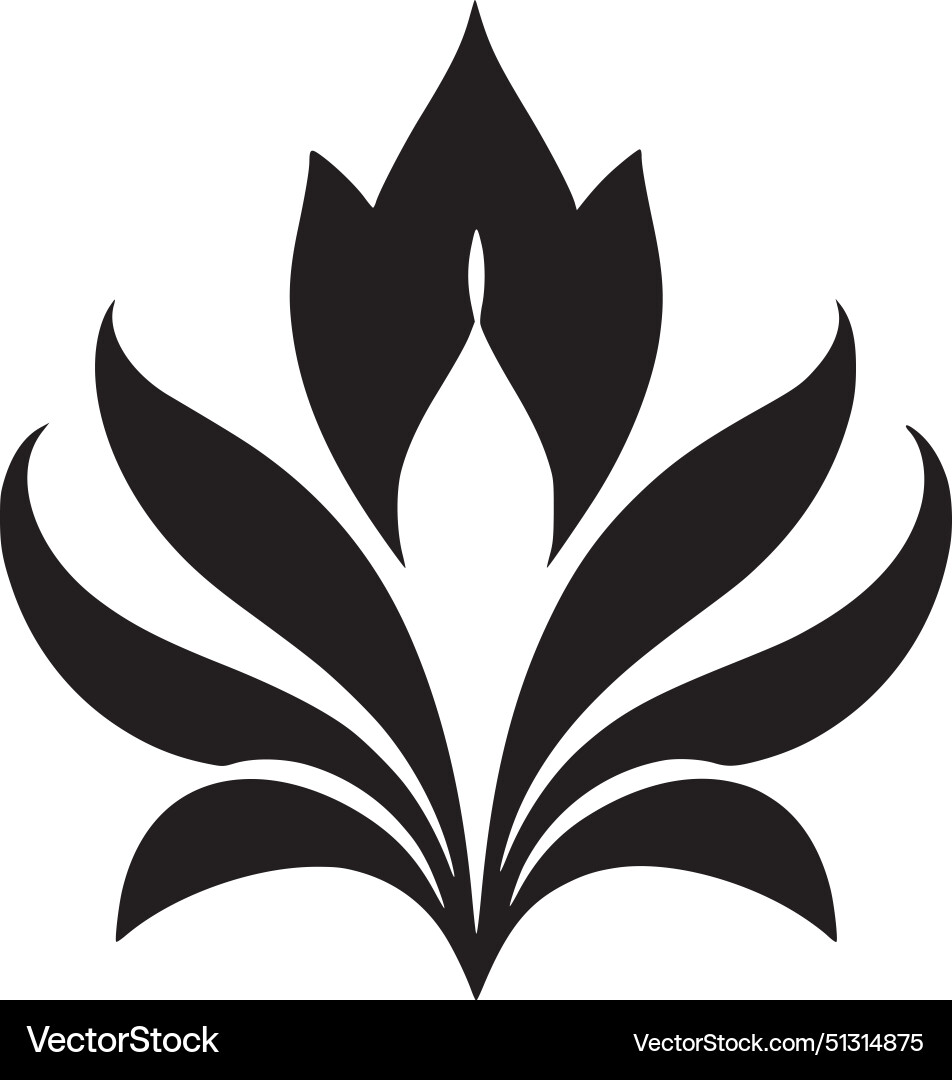 Flower - black and white isolated icon Royalty Free Vector