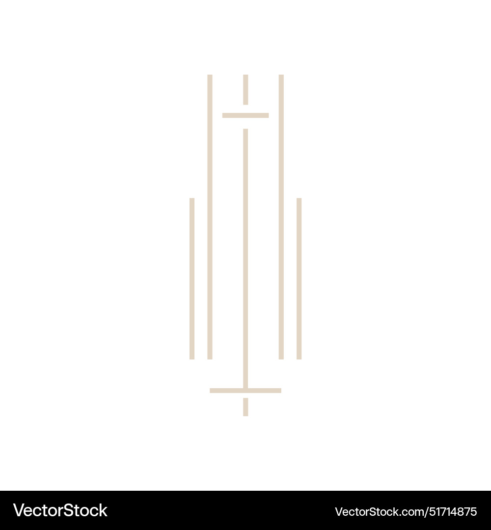 Minimalist letter mark logo Royalty Free Vector Image