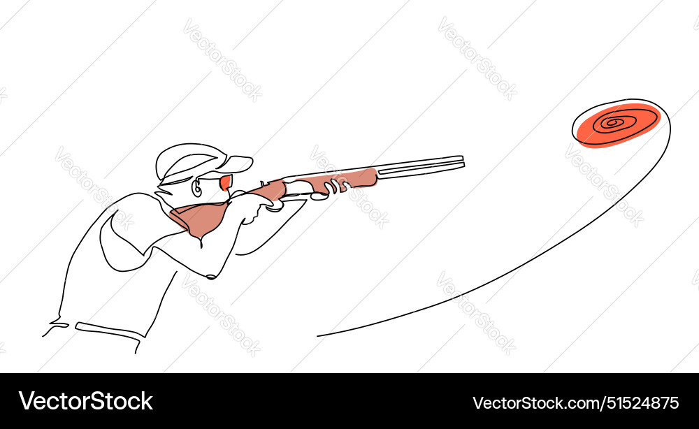 Skeet shooting background banner poster Royalty Free Vector