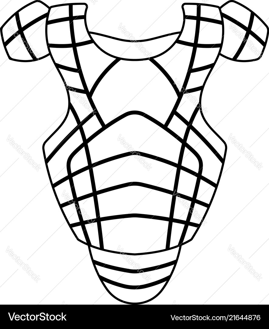 Baseball chest protector icon Royalty Free Vector Image