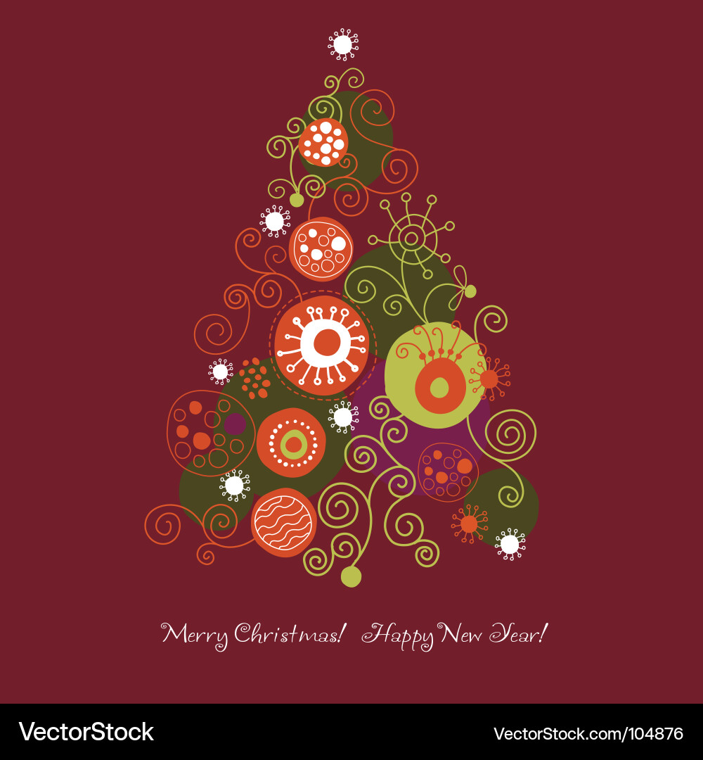 Christmas Tree Decorations Royalty Free Vector Image