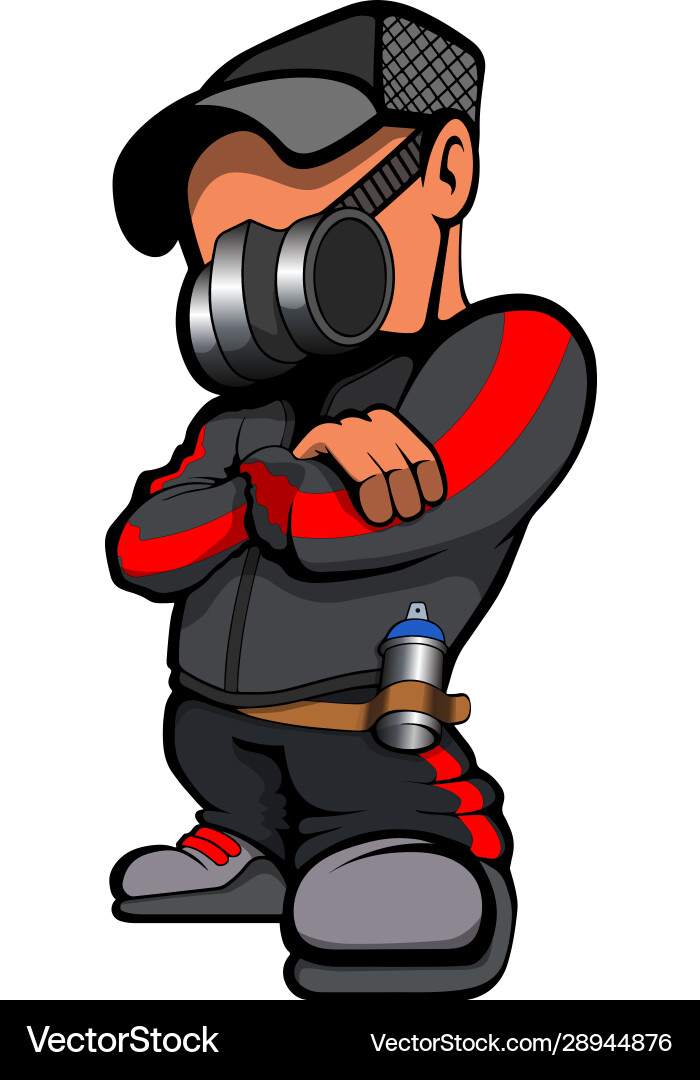 Graffiti styled character - artist Royalty Free Vector Image