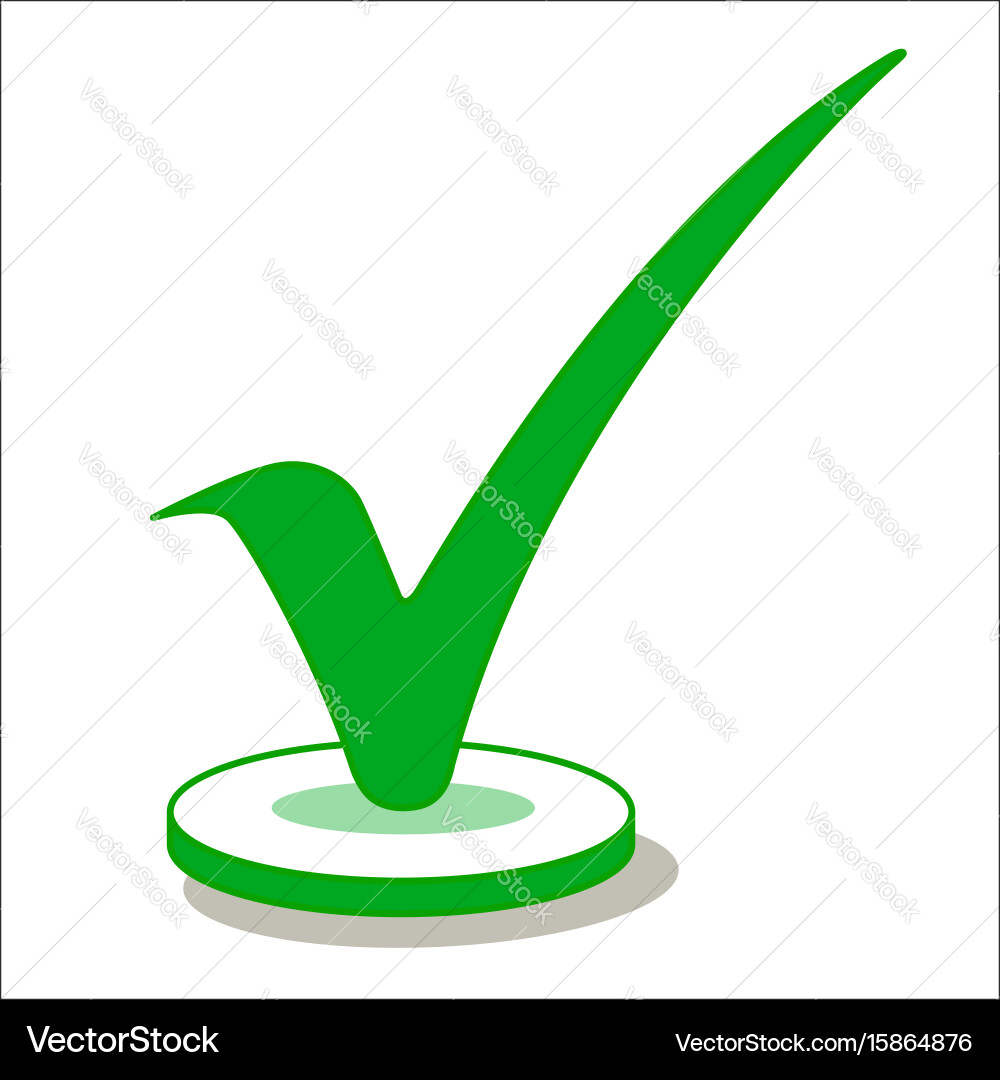 Grüne Kontrollmarke Lizenzfreies Vektorbild - VectorStock