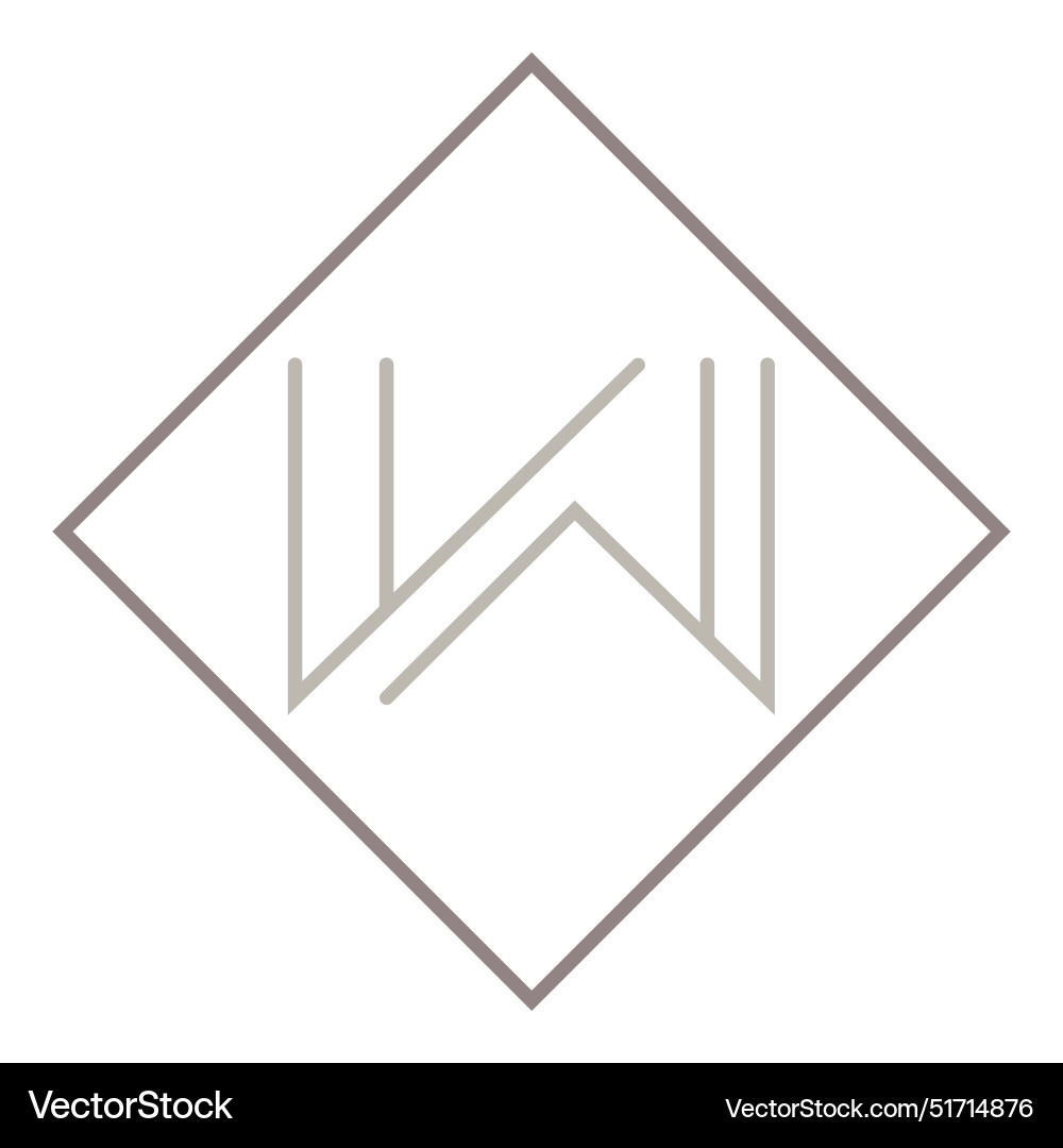 Minimalist letter mark logo Royalty Free Vector Image