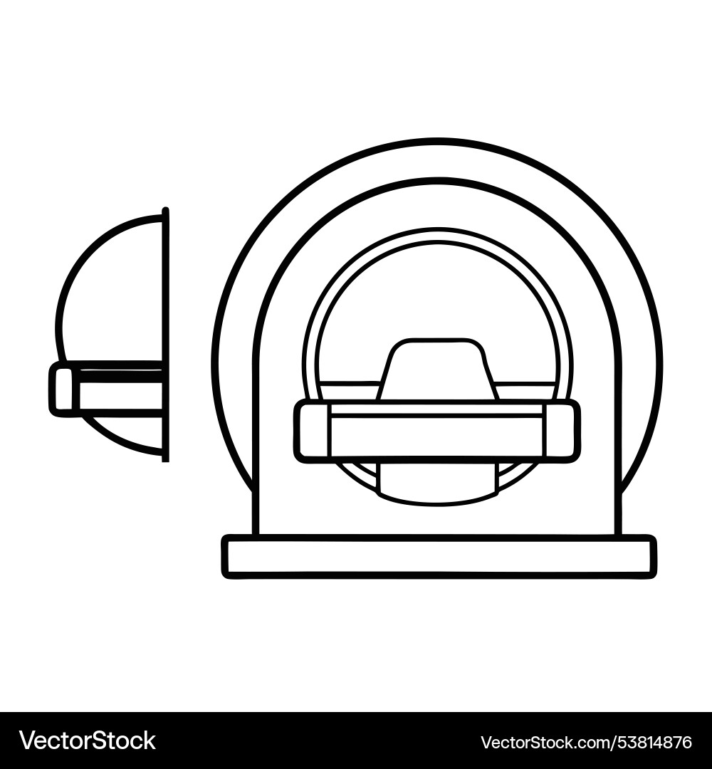 Mri machine outline Royalty Free Vector Image - VectorStock