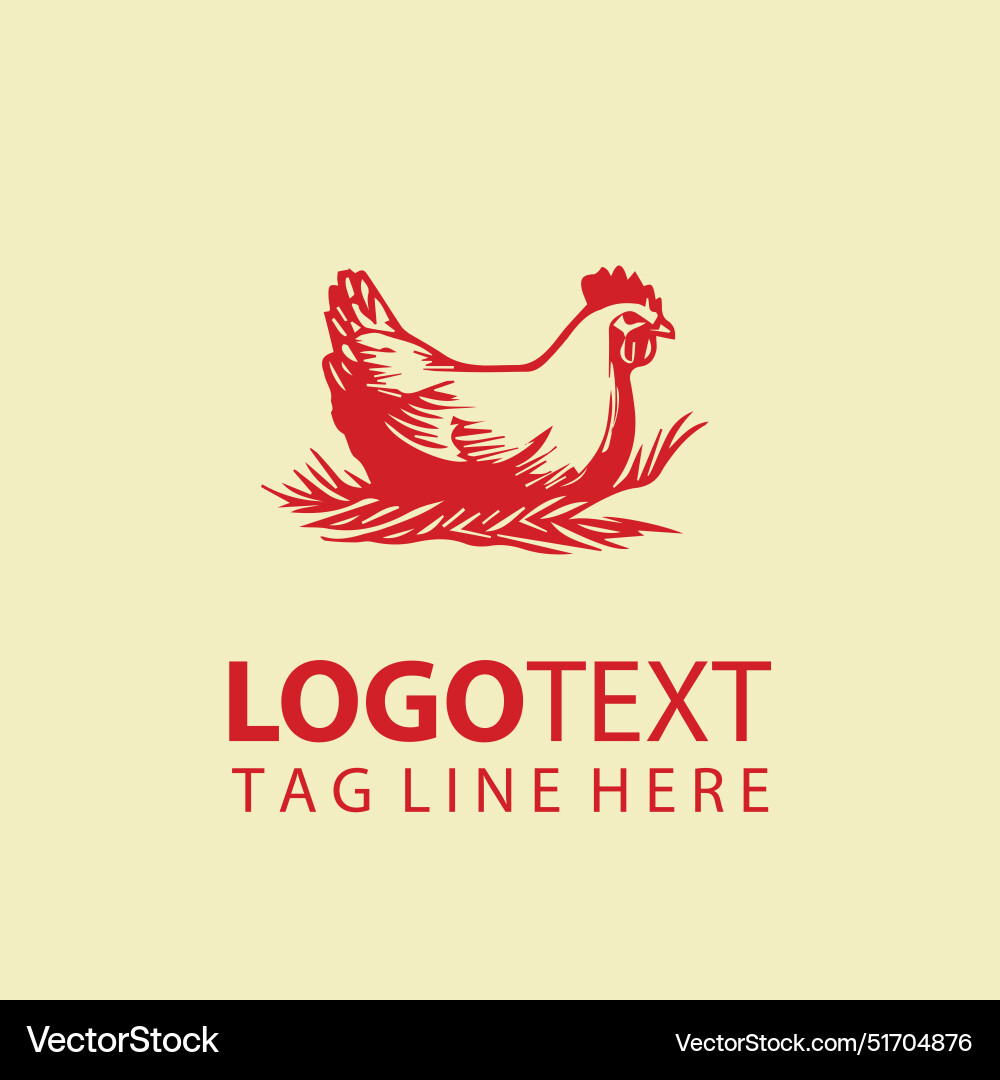 Pet hen logo Royalty Free Vector Image - VectorStock