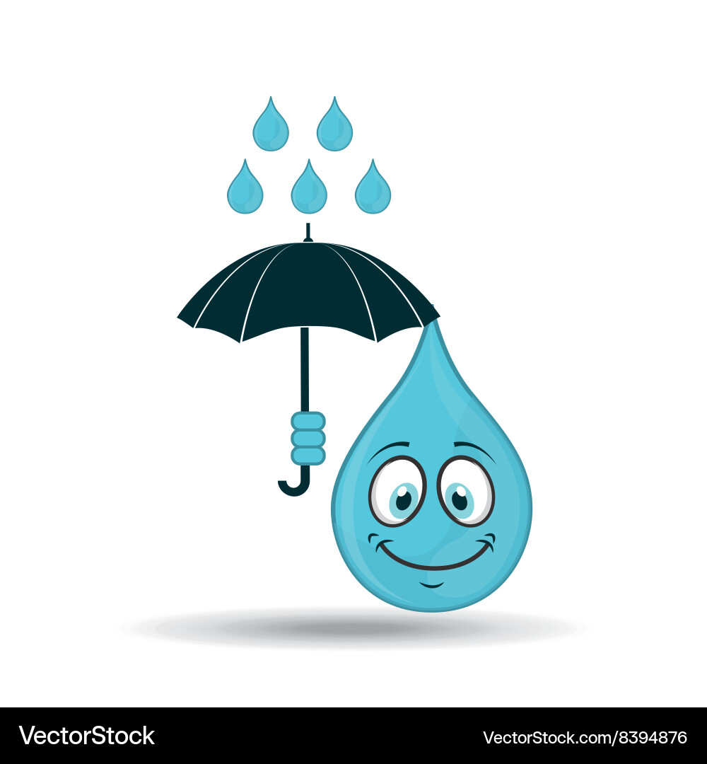Water character design Royalty Free Vector Image