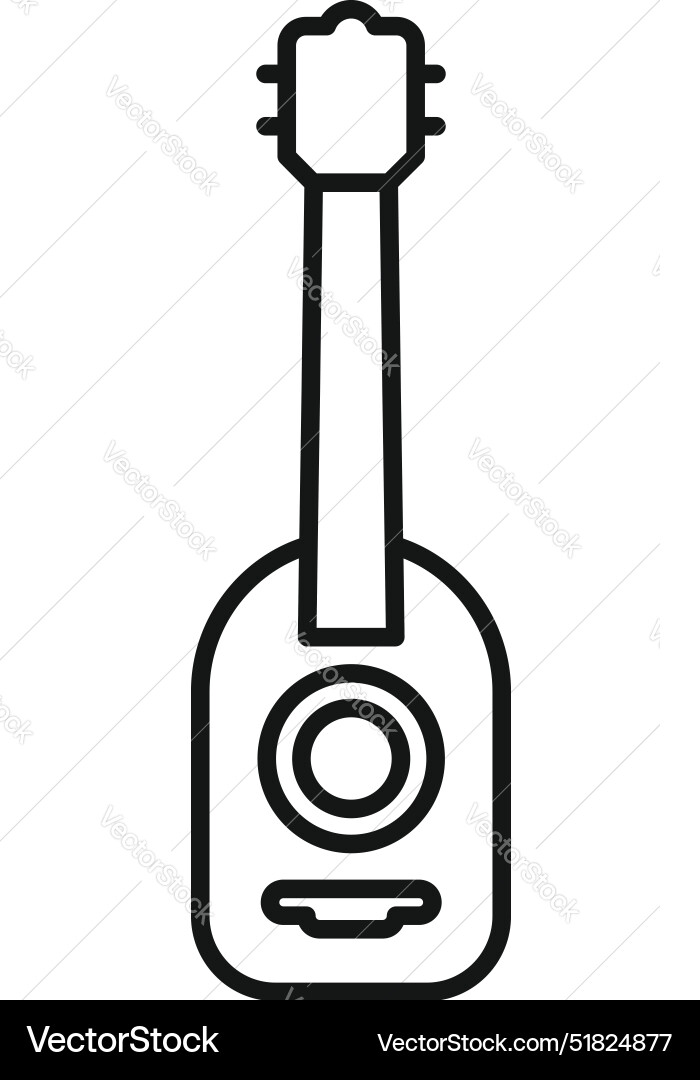 Acoustic ukulele isolated on white background Vector Image