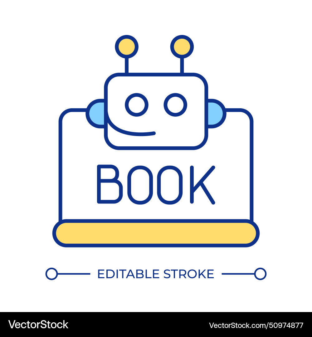 Automated booking rgb color icon Royalty Free Vector Image