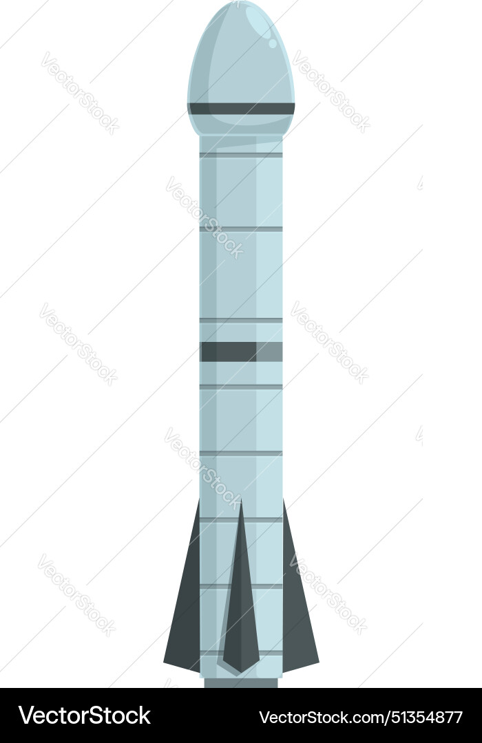 Cartoon space rocket isolated on white background Vector Image