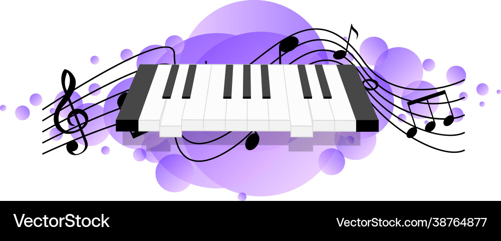 Electronic keyboard or musical Royalty Free Vector Image
