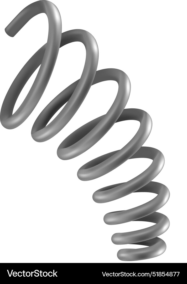 Extended metal spring Royalty Free Vector Image