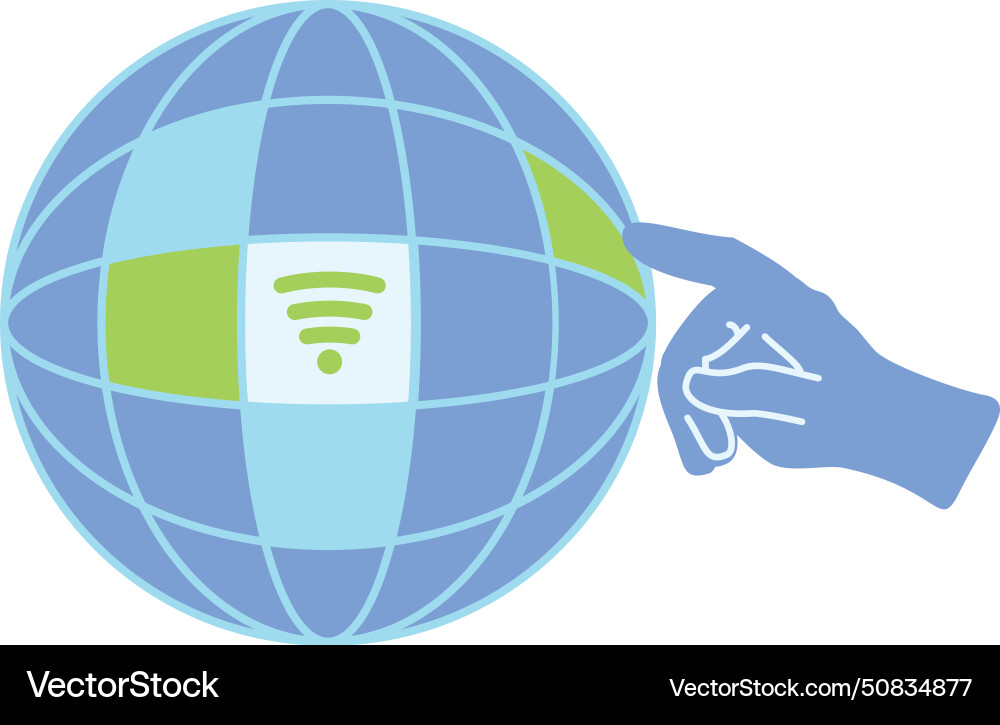 Internet day connected Royalty Free Vector Image