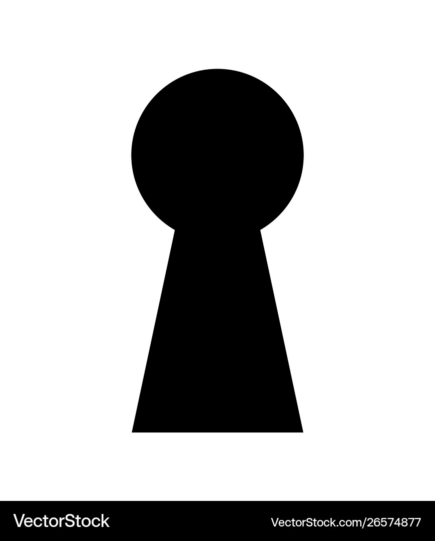 Key hole symbol keyhole silhouette security lock Vector Image